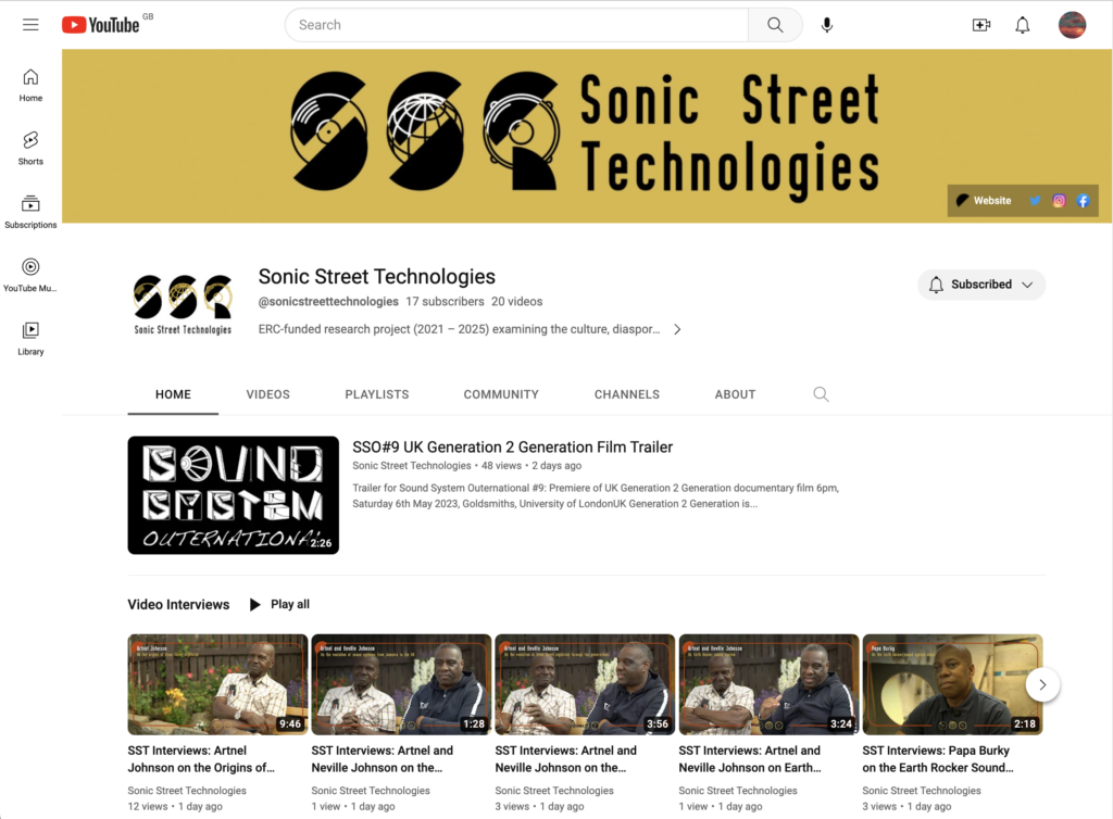 Sonic Street Technologies: Diaspora, Culture and Knowledge